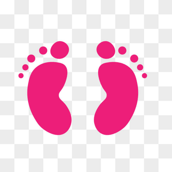 Download Pink Footprints on White Background PNGs Online - Creative Fabrica