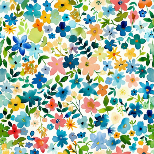 Download Vibrant Floral Pattern with Colorful Flowers Patterns Online ...