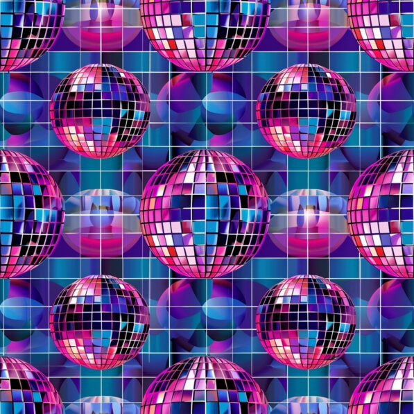Download Colorful Disco Balls Pattern Patterns Online - Creative Fabrica