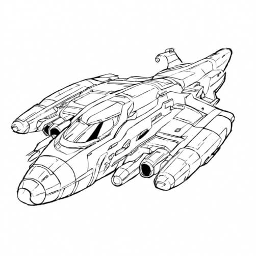 Download Star Wars Spaceship Coloring Page with Stars and Planets ...