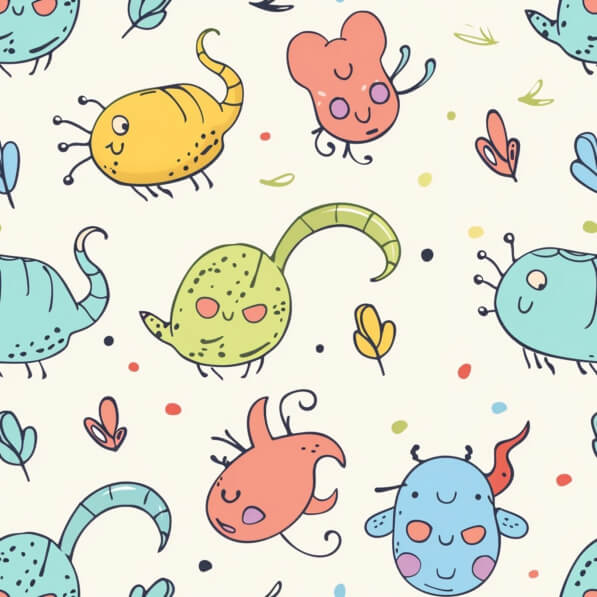 Download Colorful Cartoon Character Seamless Pattern Patterns Online ...