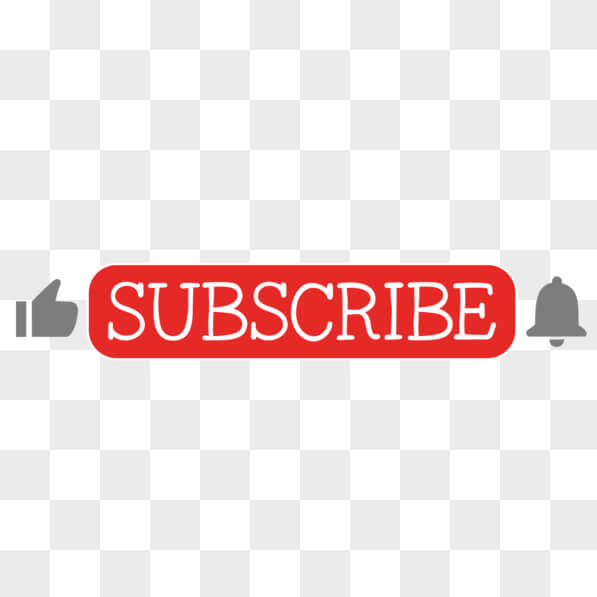 Download Subscribe Button with Thumbs Up Icons PNGs Online - Creative ...
