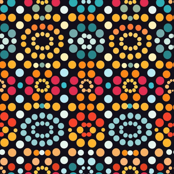 Download Colorful Polka Dot Pattern on Black Background Patterns Online ...