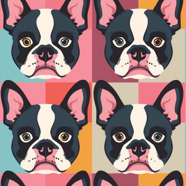 Download Boston Terrier Dogs Seamless Pattern Patterns Online ...