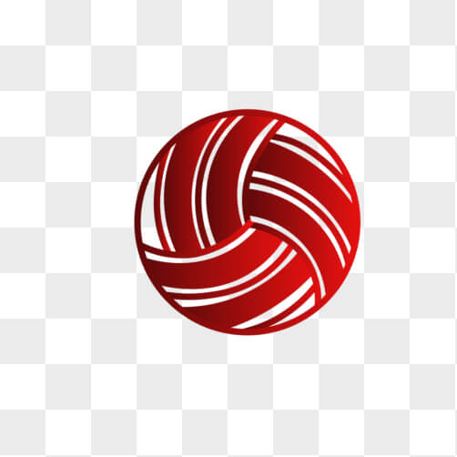 Download Red Volleyball Ball and ECG Line PNGs Online - Creative Fabrica