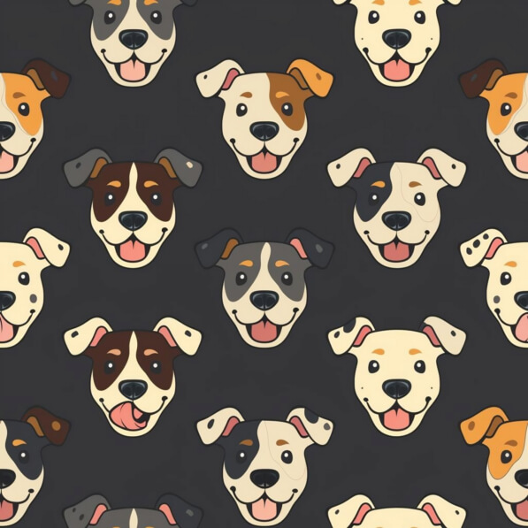 Download Seamless Dog Faces Pattern Patterns Online - Creative Fabrica