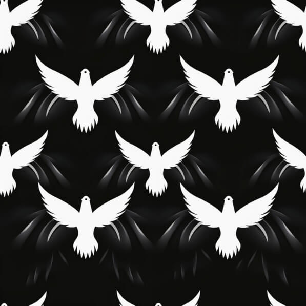 Download Seamless Pattern of White Doves Patterns Online - Creative Fabrica