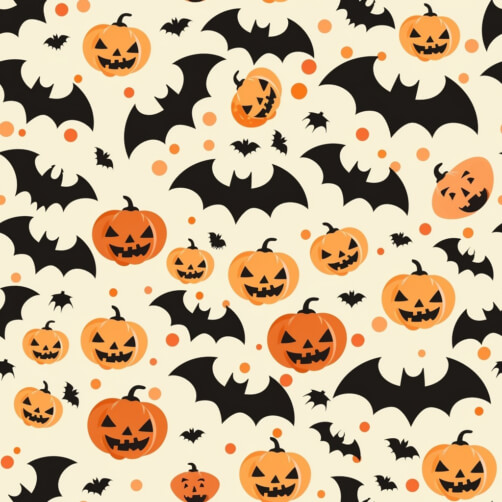Download Halloween Pattern with Pumpkins, Bats, and Stars Patterns ...