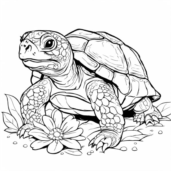 Download Tortoise Coloring Page Coloring pages Online - Creative Fabrica