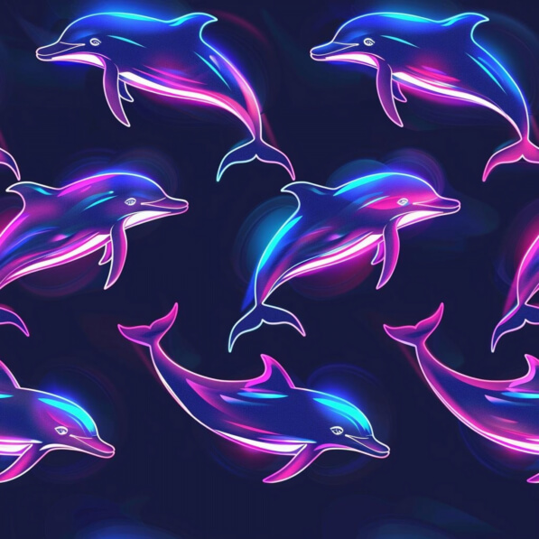 Download Brightly Colored Dolphin Pattern Patterns Online - Creative ...
