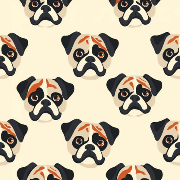 Download Seamless Pug Dog Pattern Patterns Online - Creative Fabrica