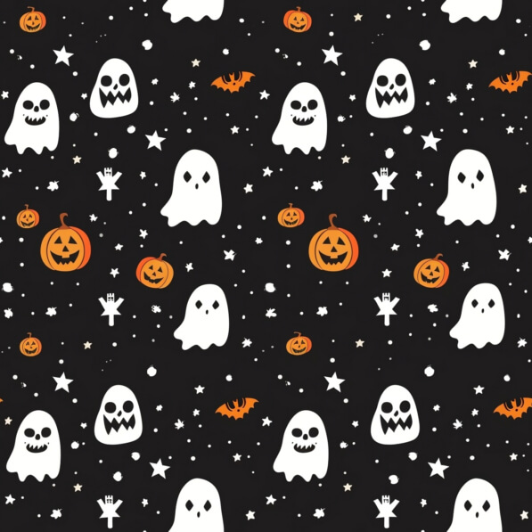 Download Seamless Ghosts and Pumpkins Pattern Patterns Online ...