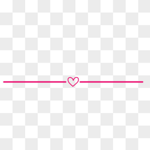 Download Pink Line with Heart Symbol PNGs Online - Creative Fabrica