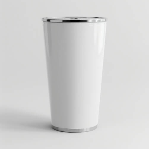 Download White Tumbler Cup with Silver Accents Mockups Online ...