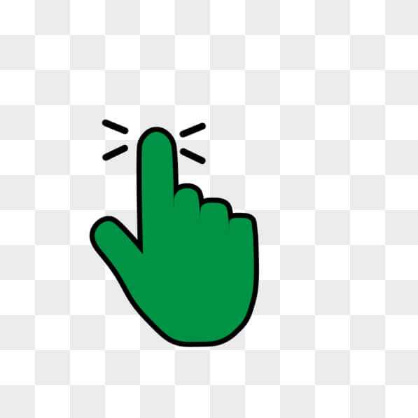 Download Green Hand Pointing PNGs Online - Creative Fabrica