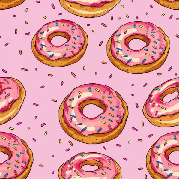 Download Pink Donut Seamless Pattern Patterns Online - Creative Fabrica
