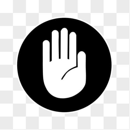 Black Stop Sign Png