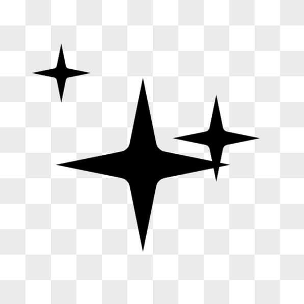 Descarga Tres Estrellas Negras en Forma de Estrella PNGs En Línea ...