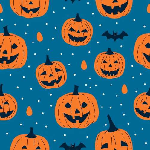 Download Halloween Seamless Pattern with Pumpkins, Bats, and Stars ...