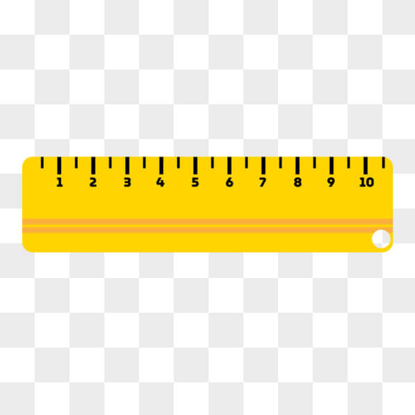 Download Yellow Ruler with Number 1 PNGs Online - Creative Fabrica
