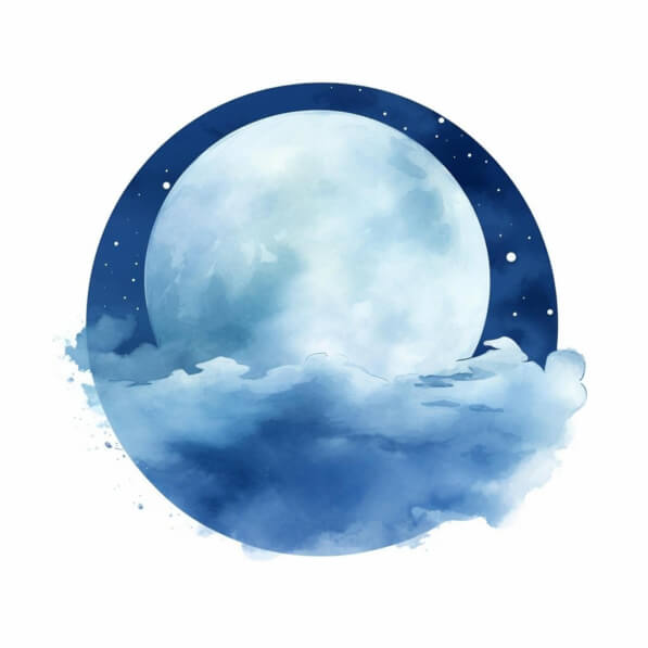 Baixe Pintura em Aquarela da Lua Backgrounds - Creative Fabrica