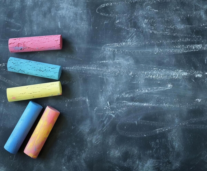 Download Colorful Chalkboard with Vibrant Chalks Backgrounds Online ...