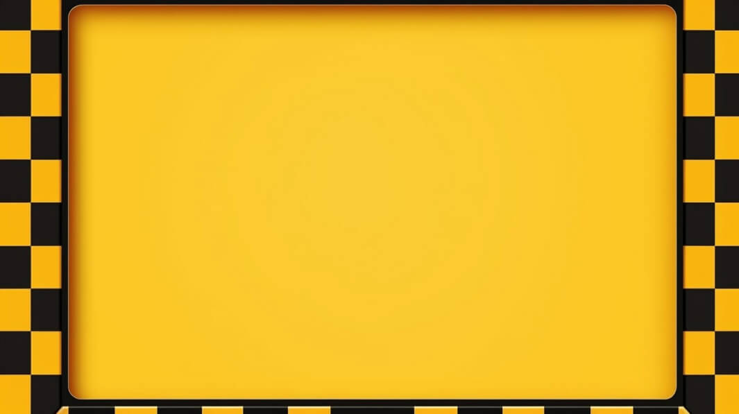 Download Empty Yellow Frame with Checkered Squares on Black Background ...