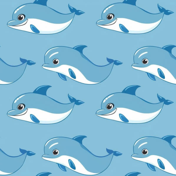 Download Seamless Dolphin Pattern on Blue Background Patterns Online ...
