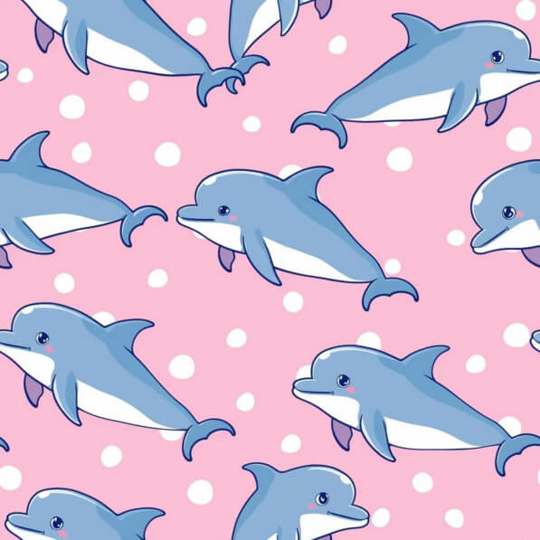 Download Seamless Dolphin Pattern Patterns Online - Creative Fabrica