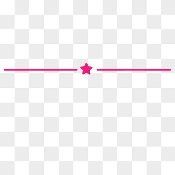 Download Pink Line with Star Symbol PNGs Online - Creative Fabrica
