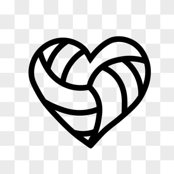 Download Educational Drawing: Heart-Shaped Volleyball Ball PNGs Online ...