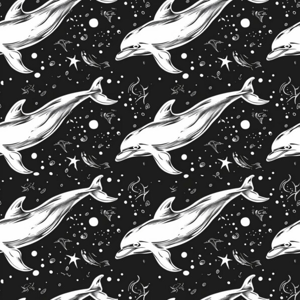 Download Seamless Dolphin Pattern with Stars and Planets Patterns ...