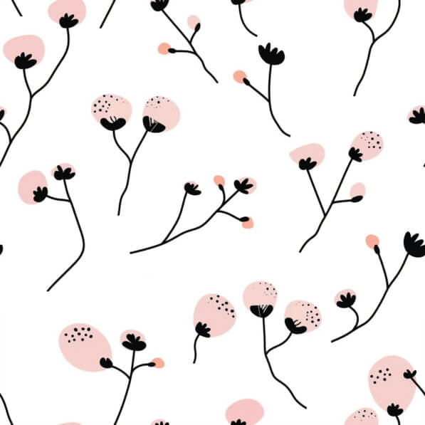 Download Seamless Pink and Black Flower Pattern Patterns Online ...