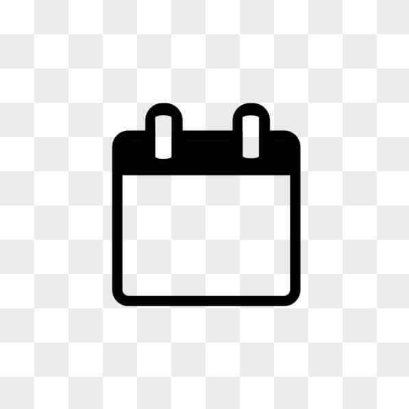 Download Black and White Calendar Icon PNGs Online - Creative Fabrica