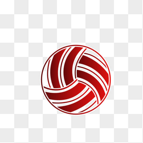 Download Volleyball Ball with Red, White, and Blue Stripes PNGs Online ...