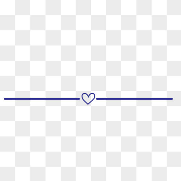 Scarica Linea blu simbolica con cuore PNGs Online - Creative Fabrica