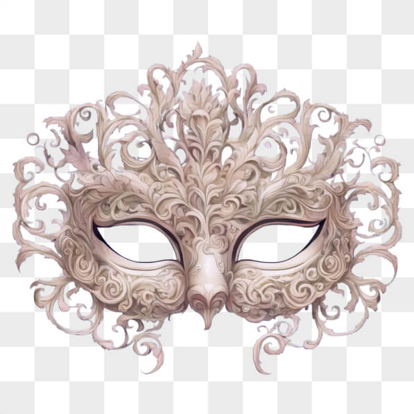 Download Ornate White Masquerade Mask on Black Background Cartoons ...