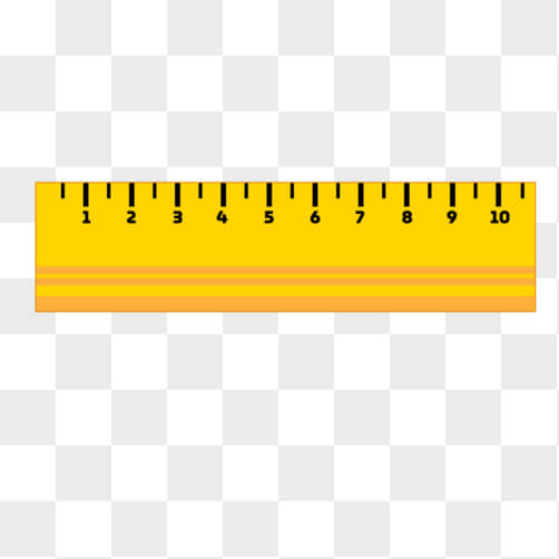 Download Yellow Ruler with Numbers PNGs Online - Creative Fabrica