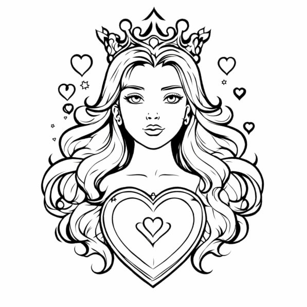 Descarga Mujer con Corona en Forma de Corazón para Páginas para ... Descarga Mujer con Corona en Forma de Corazón para Páginas para ...