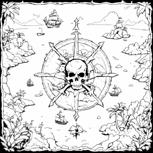Download Intricate Pirate Coloring Page Coloring pages Online ...