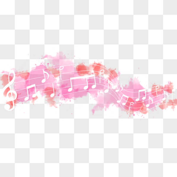 Download Artistic Representation of Musical Notes on Pink Background ...