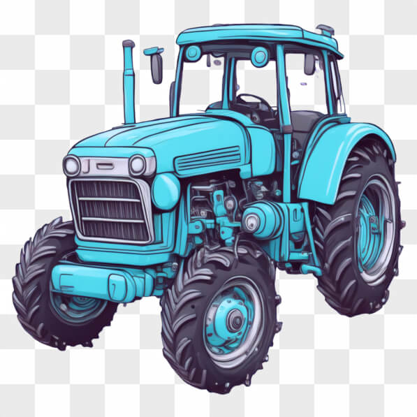 Download Bright Blue Tractor for Farming and Agriculture Cartoons ...
