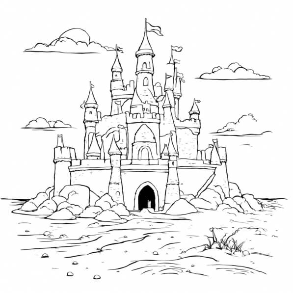 Download Kasteel in het Midden van de Oceaan Kleurplaat Kleurplaten ...