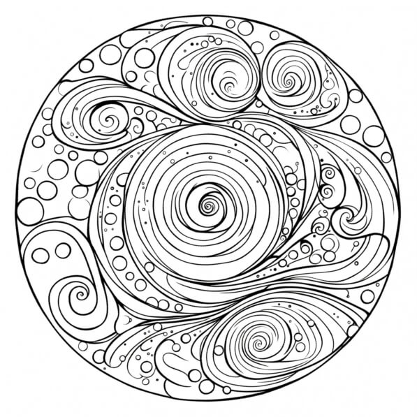 Download Intricate Swirl Coloring Page Coloring pages Online - Creative ...