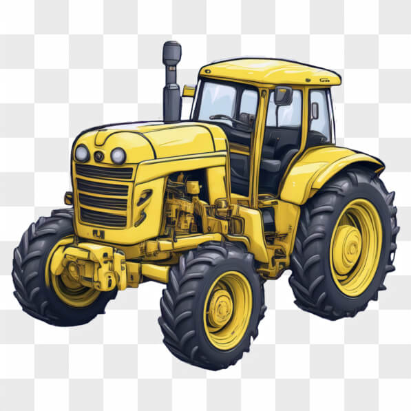 Download Yellow Tractor on Black Background Cartoons Online - Creative ...