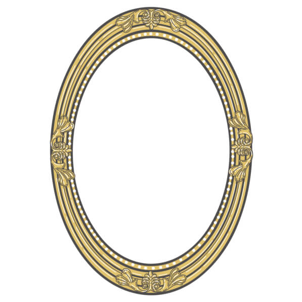 Download Ornate Gold Circular Frame Frames Online - Creative Fabrica