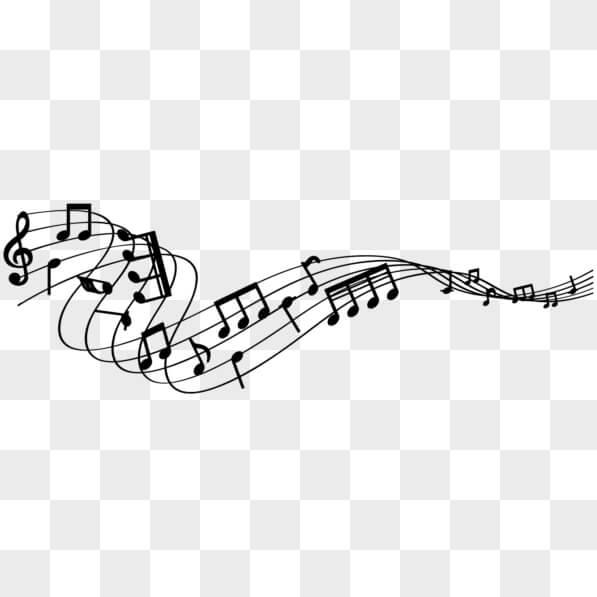 Pobierz narzędzie Czarno-biały rysunek nuty muzycznej PNGs Online – Creative Fabrica