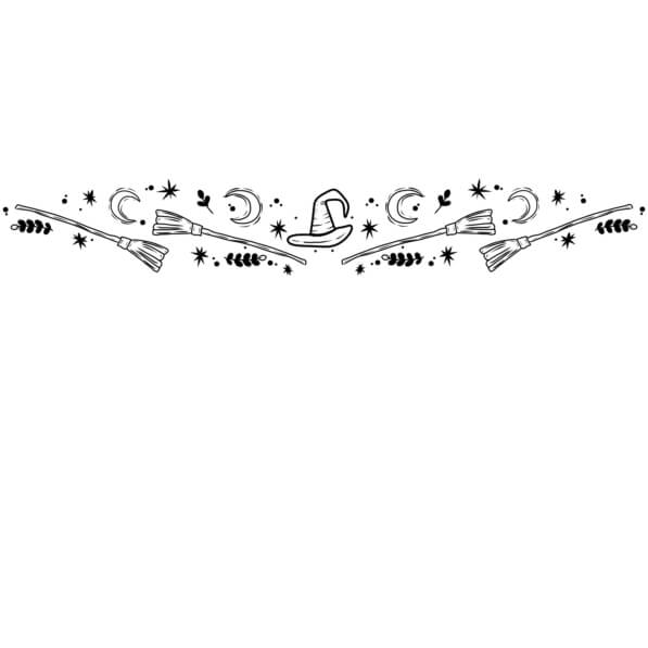 Download Black and White Witch Border Borders & Corners Online ...