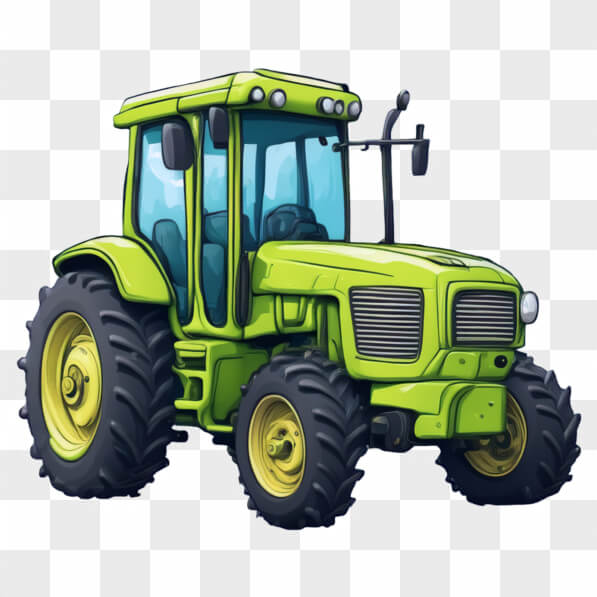 Download Green Tractor for Agricultural Purposes Cartoons Online ...