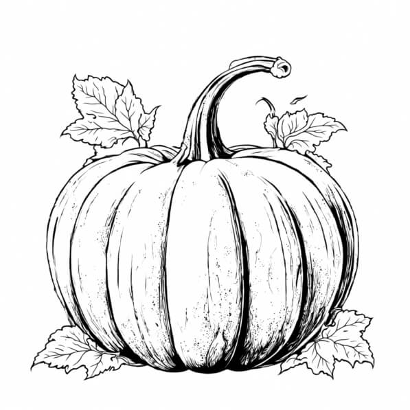 Download Autumn-Inspired Pumpkin Drawing Coloring pages Online ...